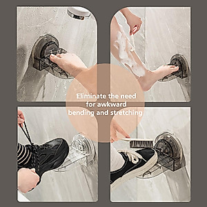 Shower Foot Rest Shaving Leg Assist,with Non Slip Powerful Suction Cup,Foot Washing Stand for Women & Back Pain Sufferers