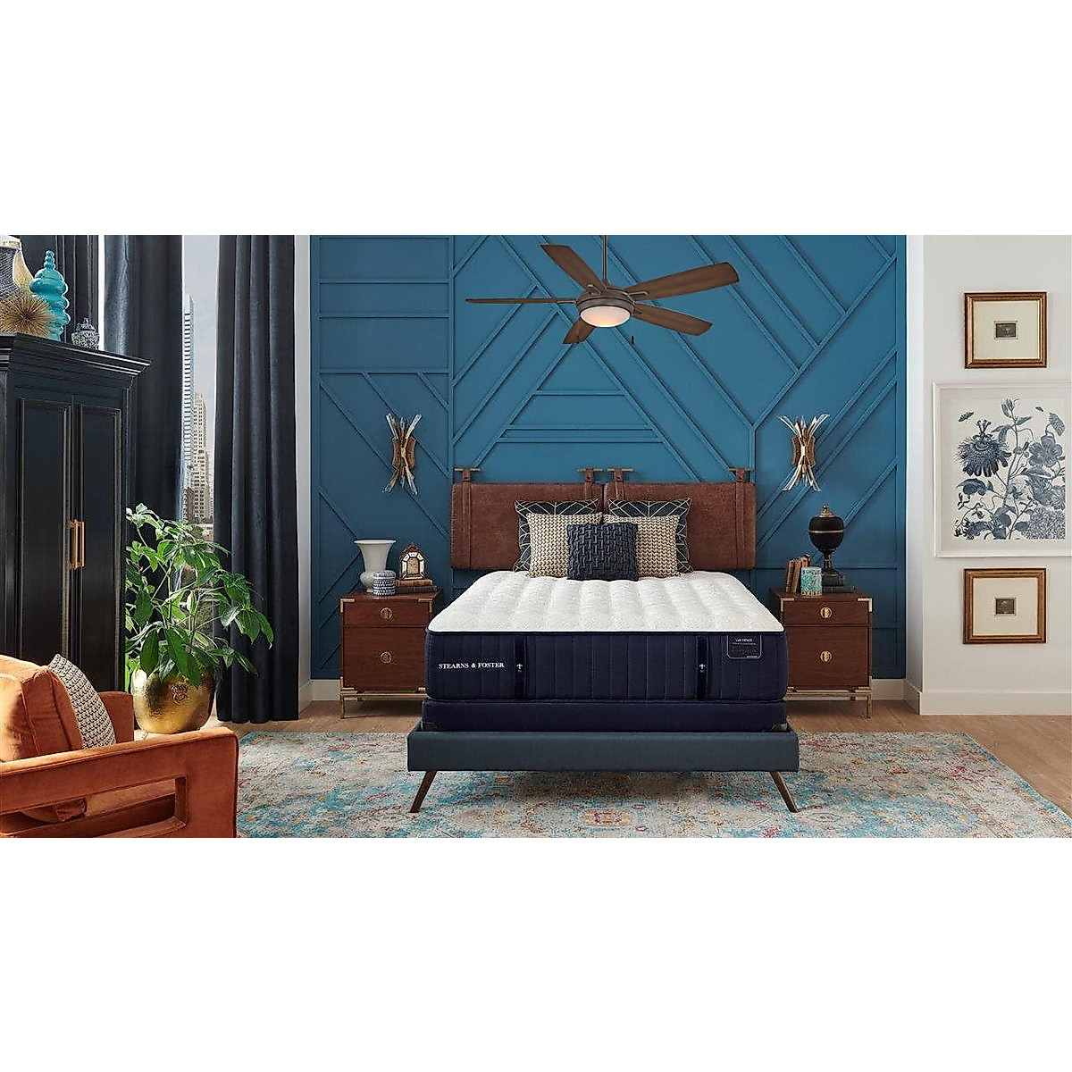 Minka-Aire F534L-ORB Lun-Aire With Light 54 Inch Ceiling Fan with Integrated 17W LED Light in Oil Rubbed Bronze Finish