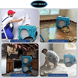 HEPA 500 Air Scrubber Negative Air Machine Water Damage Restoration Equipment Airbourne Cleaner & Air Purifier, Stackable Industrial & Commercial Grade