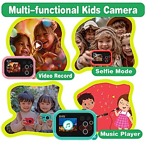 HD Kids Digital Camera,8 MP Photo and 1080P Video, 4X Zoom Waterproof and Dustproof Children's Digital Camera for Daily Use, Toys for Boys and Girls Over 3 Years Old.
