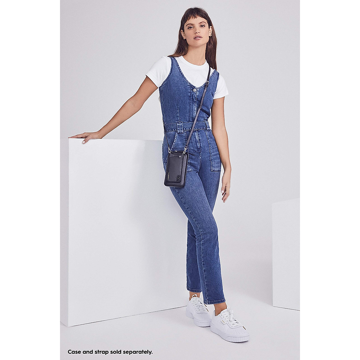 Bandolier Expanded Zip Pouch - Black/Silver - Phone Case & Strap Sold Separately