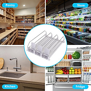 BingoHive Automatic Soda Can Organizer for Refrigerator Can Dispenser for Beer Soda Seltzer Drink Pop Can Holder Self-Pushing Drink Organizer for Fridge Storage 12 cans of 11.15oz 12oz 16oz 16.9oz