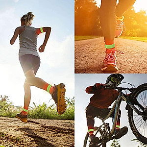 Cozihom Reflective Bands, Reflective Slap Bracelet, Reflective Wristband High Visibility Reflectors, for Night Run, Night Cycling, Night Working. 12PCS