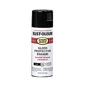 Rust-Oleum 7779830 Stops Rust Spray Paint, 12 oz, Gloss Black
