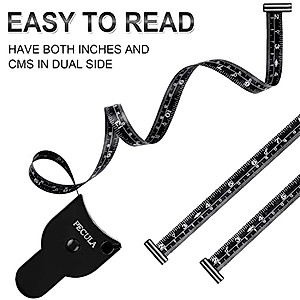 Body Measuring Tape 60 inch, Body Tape Measure, Lock Pin and Push Button Retract, Body Measurement Tape, Black