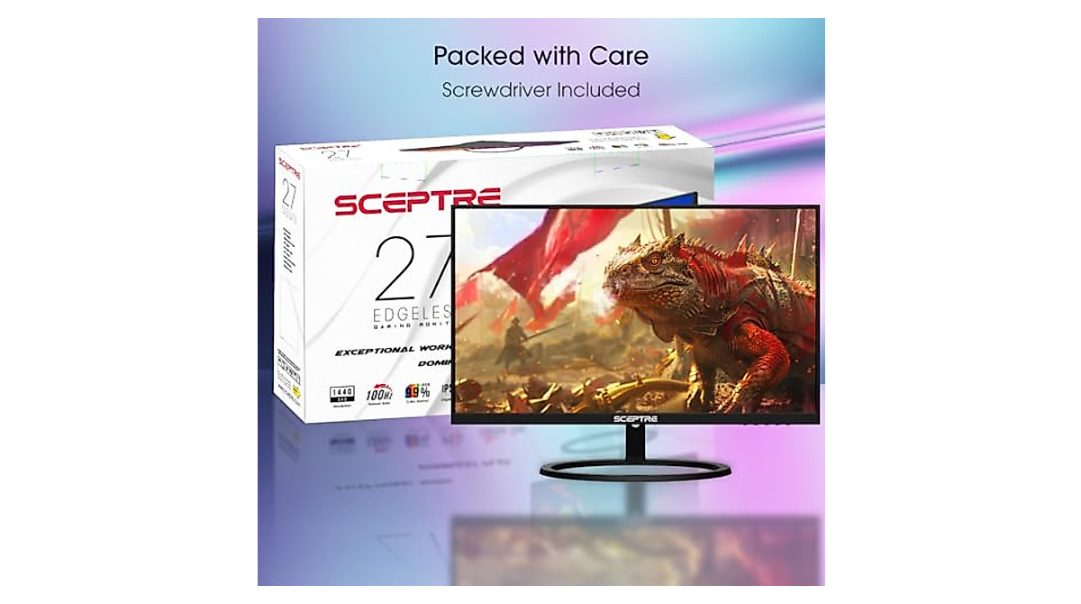 Sceptre 27 Inch QHD Monitor - 75Hz IPS with Speakers