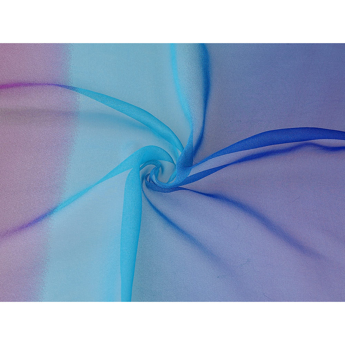 uxcell Long Chiffon Light Wedding Scarf Silky Gradient Color Party Shawl Spring Summer Beach Wrap for Women 63"x19.6" Royal Blue