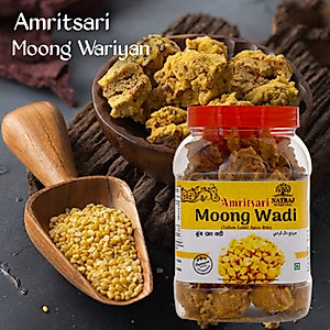 Natraj The Right Choice Amritsari PUNJABI Moong Dal Wadi/Badi/Mung Mangodi|Mangori|Punjabi Wadiyan |Sun Dried Lentil Spice Bits Medium Spicy- 300gm WARIYAN