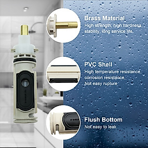 1222 Replacement Cartridge and Puller, Faucet Shower Valve Cartridge and Removal Tool Pack for One-handle Posi Temp Faucet Cartridge, Bathtub Cartridge Replacement Plastic and Brass Faucet Repair Tool