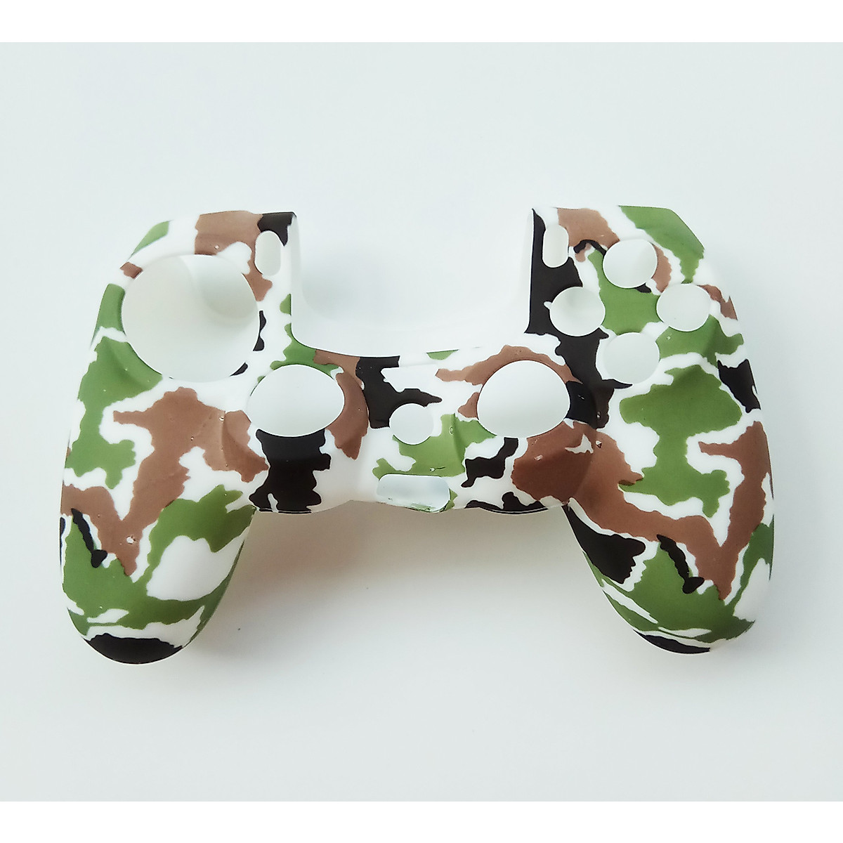 Hikfly Silicone Gel Controller Cover Skin Protector Compatible for Sony PlayStation 4 PS4/PS4 Slim/PS4 Pro Controller (2X Controller Cover with 8 x FPS Pro Thumb Grip Caps)(Brown,White)