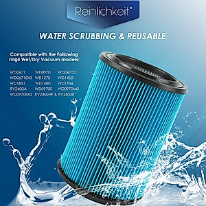 VF5000 3-Layer High-efficiency Fine Dust Replacement Filter for Wet Dry Vac Compatible with WD1450 WD0970 WD1270 WD09700 WD06700 WD1680 WD1851 RV2400A(2 pack)