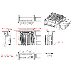 HCDC RPi GPIO Status LED & Terminal Block Breakout Board HAT for Raspberry Pi A+ 3A+ B+ 2B 3B 3B+ 4B