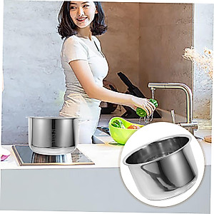UPKOCH Inner Cooking Pot 3L Stainless Steel Pot for Rice Cooker and Rice Cooker Liner Rice Cooking Container Rice Maker Accessories for Rice Maker Cooker