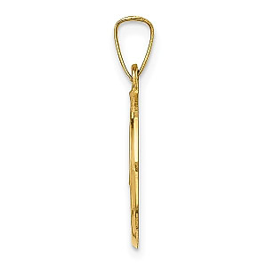 IceCarats 14K Yellow Gold Caridad Del Cobre Medal Necklace Charm Pendant 22mm x 15mm Only