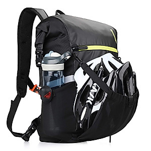 Rhinowalk Bike Bag Waterproof Pannier Backpack Convertible - 2 in 1 Bicycle Saddle Bag Shoulder Bag Laptop Pannier Professional Cycling Accessories-Black