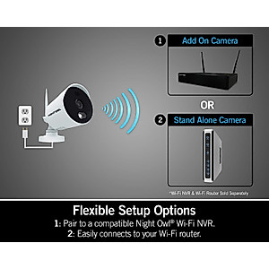 Night Owl AC Powered 1080p HD Wi-Fi IP Indoor/Outdoor Camera with 100 ft. of Night Vision, 2-Way Audio, Built-in Spotlight, Wide Viewing Angle and Free Remote Viewing App