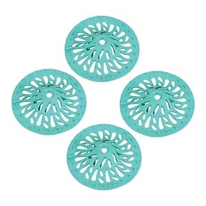 uxcell Hair Catcher, 3.94inch Silicone Hair Stopper Shower Drain Covers Drain Protector for Bathroom Kitchen Balcony, Blue 2Pcs