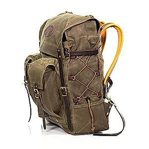 Frost River Isle Royale Junior Bushcraft Backpack - Durable Waxed Canvas Outdoor Hiking Pack, 26 Liter, Field Tan