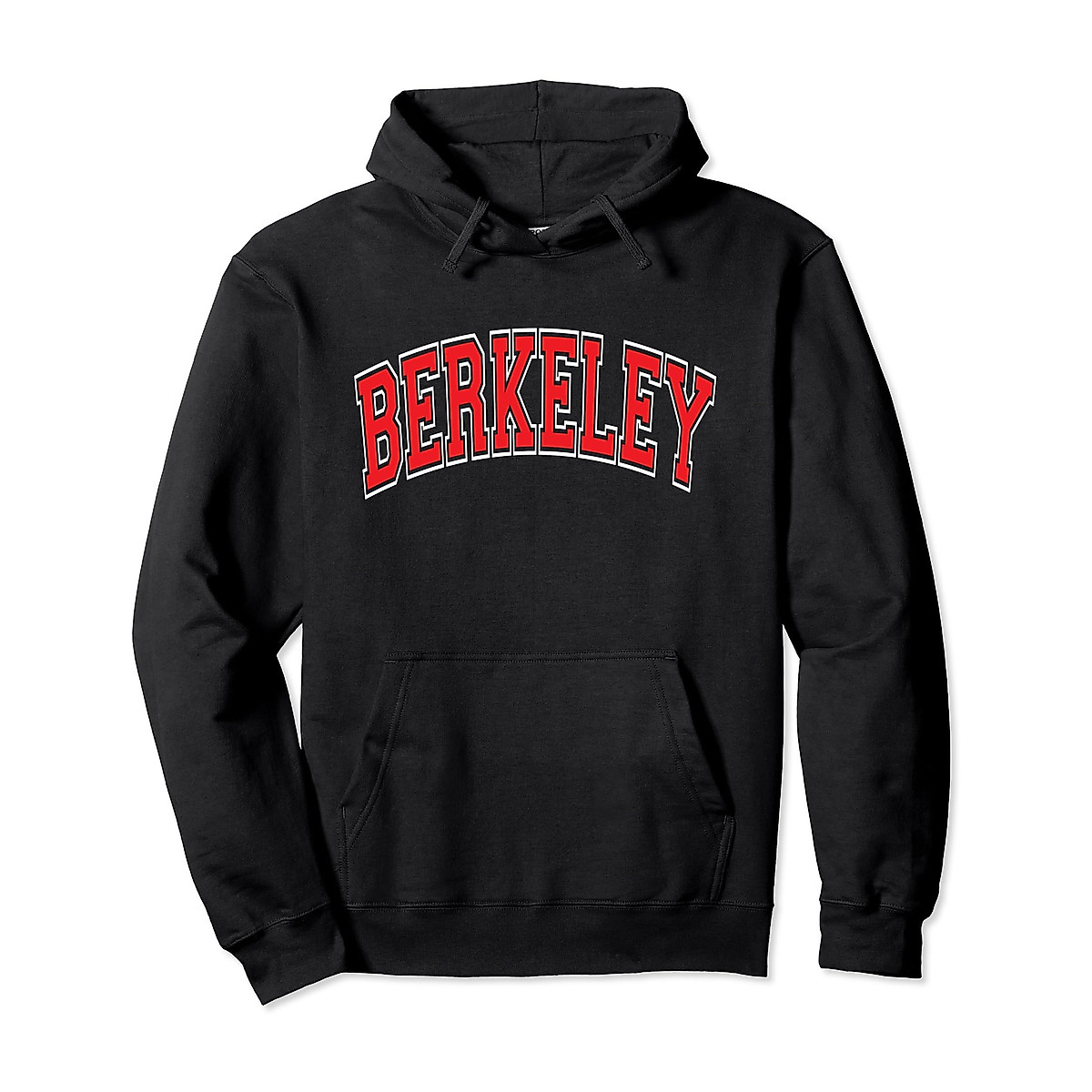 Berkeley Arched Red Text Pullover Hoodie