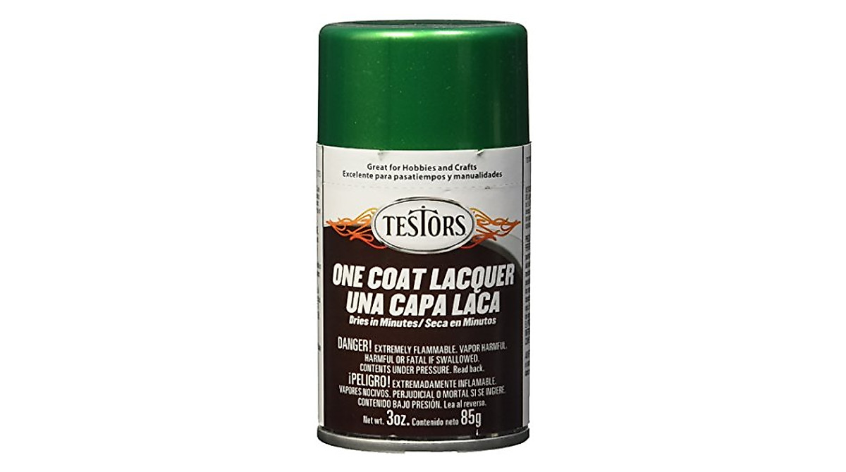 Testors Mystic Emerald Green Spray Lacquer - Fast Dry, High Gloss