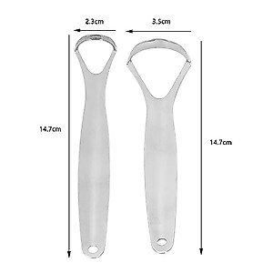 2pcs Tongue Scrubber, Copper Tongue Scraper, Best Tongue Scraper for Reducing Bad Breath and Refreshing Lips, Suitable for Everyone(Trumpet)