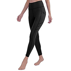 vnnink Leggings for Women,high Waisted Yoga Pants with pocktes,Black Tummy Control Workout Compression Leggings,Running,Gym,Womens Soft Hiking,Athletic,Fittin Spandex Leggings-05S