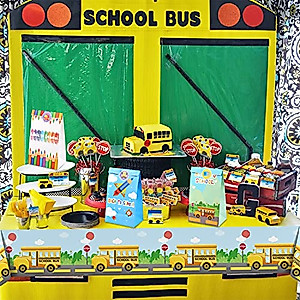 24 Pieces Welcome Back to School Party Gift Bags with 36 Stickers,First Day of School Party Paper Goodie Bags Candy Treat Bags Gift Wrapping Bags,Perfect for School Theme Party Classroom Decorations Supplies