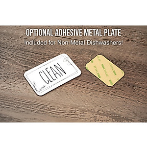 Double-Sided Dishwasher Magnet Clean Dirty Sign, Clean and Dirty Magnet for Dishwasher, Dirty or Clean Magnetic Signs, Clean/Dirty for Stainless Steel Decor, Dish Washer Sign Magnet