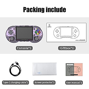 RG353PS Retro Handheld Game Console 3.5'' IPS Screen Linux OS RK3566 64bit Game Player with 128G TF Card Preload 4519 Classic Games Built in 3500mAh Battery Compatible with 5G WiFi and 4.2 Bluetooth
