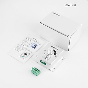 SUPERNIGHT 12V Dimmer Switch, Dimmer Knob Aluminium Case DC12V-24V 8A Single Channel Knob Dimmer Controller for LED Strip Bulb Lamp Light 5050 3528 5630 Single Color LED Strips