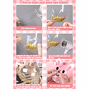 YIXIPAZH Nano Tape Bubble kit for Kids Balloons Nano Tape Bubbles kit Nano Bubble Tape Nano Tape kit Nano Tape Squishy kit bloonies Plastic Bubbles White Balloons Bulk Bubbles for Kids