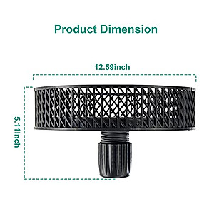 JEAREY 13” Patio Umbrella Table Tray for Beach Umbrella, Portable Round Table Tray with Umbrella Hole for Beach Patio Garden Poolside, Black…