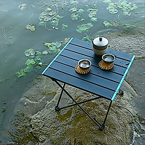 SUNESA Portable Picnic Table Camping Folding Table Lightweight Portable BBQ Desk for Outdoor Hiking Picnic Foldable Multifunction Dinner Desk Foldable Camping Table