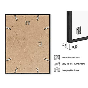 HAUS AND HUES 11x14 Black Frame – 11x14 Black Picture Frame That Comes Ready-to-hang, Black 11x14 Picture Frame Perfect for Hanging Vertically or Horizontally, 11x14 Frame Black