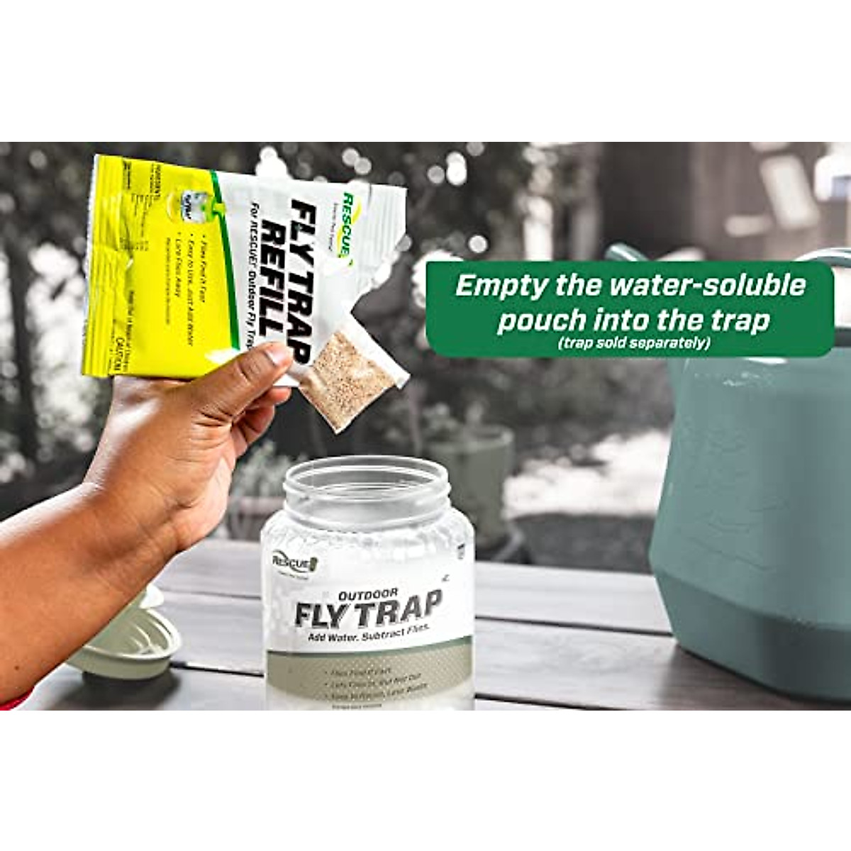 RESCUE! Reusable Fly Trap Bait Refill – Outdoor Use - 2 Pack