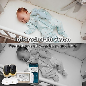 Motorola Baby COMFORT85 Connect Video Baby & Home Monitor with 5" HD Display and Wi-Fi Viewing, Digital Tilt and Zoom, Remote Pan Scan, Night Vision and Mood Lighting