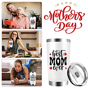 Gifts for Mom - Tumbler Gifts for Mom From Son, Daughter - Mothers Day, Valentine, Christmas, Birthday Anniversary Wedding Present for Her, Women, Best Mom Ever Gift - 20oz Insulated Tumbler