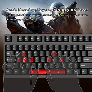 HELLO GANSS Mechanical Gaming Keyboard with Numeric Keypad - Cherry Mx Blue, Wired Keyboard - Programble - PBT Double-Shot Keycaps - US English/Qwert - Black