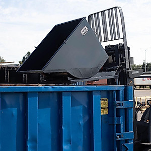 Titan Attachments 1 Cubic Yard Self-Dumping Hopper, Fork Lift Operated, Rated 6000 LB, Material Handling