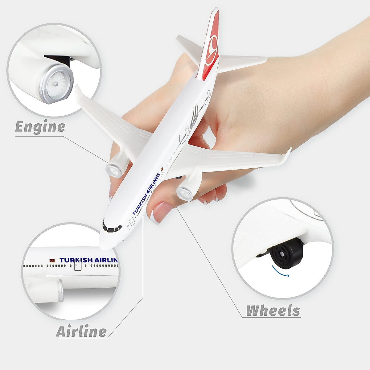 Joylludan Model Planes Turkey Airplane Model Airplane Plane Aircraft Model for Collection & Gifts