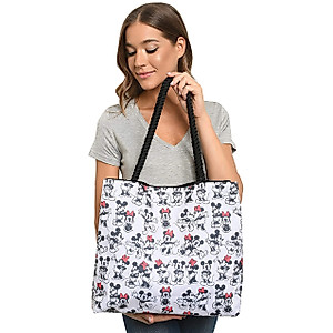 Disney Tote Travel Bag Mickey and Minnie Mouse Print (Mickey and Minnie)