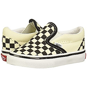 Vans Unisex CLASSIC SLIP-ON Sneakers, Black/White Checkerboard/White, 5 M US Toddler