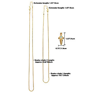 C-ZOFEK 2 PCS David Martinez Cosplay Necklaces Snake Chain Pedant Costume Accessories (David)