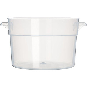 Carlisle FoodService Products 020530 BPA-Free Bains Marie Round Storage Container, 2 Quart, Clear