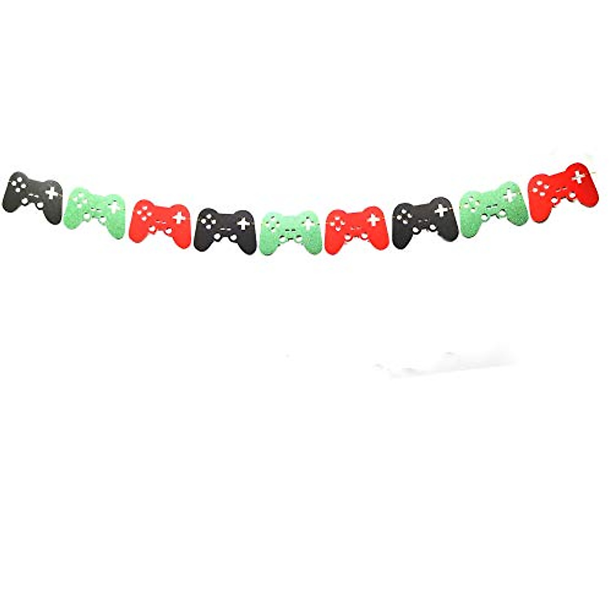 Video Game Controller Banner Video Game Controller Garland, Video Game Party Decorations, Video Game Birthday, Level Up Birthday (Green Red Black)