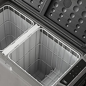 Avanti PDR36L34G Cooler Portable Refrigerator and Freezer with 36 Liter Capacity, Adjustable Zone Separation, Easy-Pull Rolling Design, LED Lights, AC/DC, 36-Liter, Grey