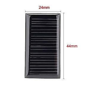 uxcell 5Pcs 5V 25mA Poly Mini Solar Cell Panel Module DIY for Phone Light Toys Charger 44mm x 24mm