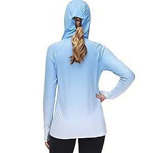 BASSDASH Women's Fishing Hoodie Shirt With Face Mask Thumb Holes UPF 50+ FS23W