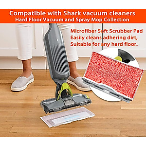 KVLZ Reusable Vacmop Replacement Pads Refills Compatible with Shark Vacmop VM252 VM250 VM200 VC205 VM190 Vacuum Mop Pad Refills (8 PCS)