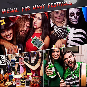 Halloween Blood Bags Party Supplies - 42PCS Blood Bags for Drinks 35 Reusable Blood Drink Pouches +7 Syringes Party Favors, Blood IV Bags for Vampire Zombie Costume Props Halloween Party Decorations